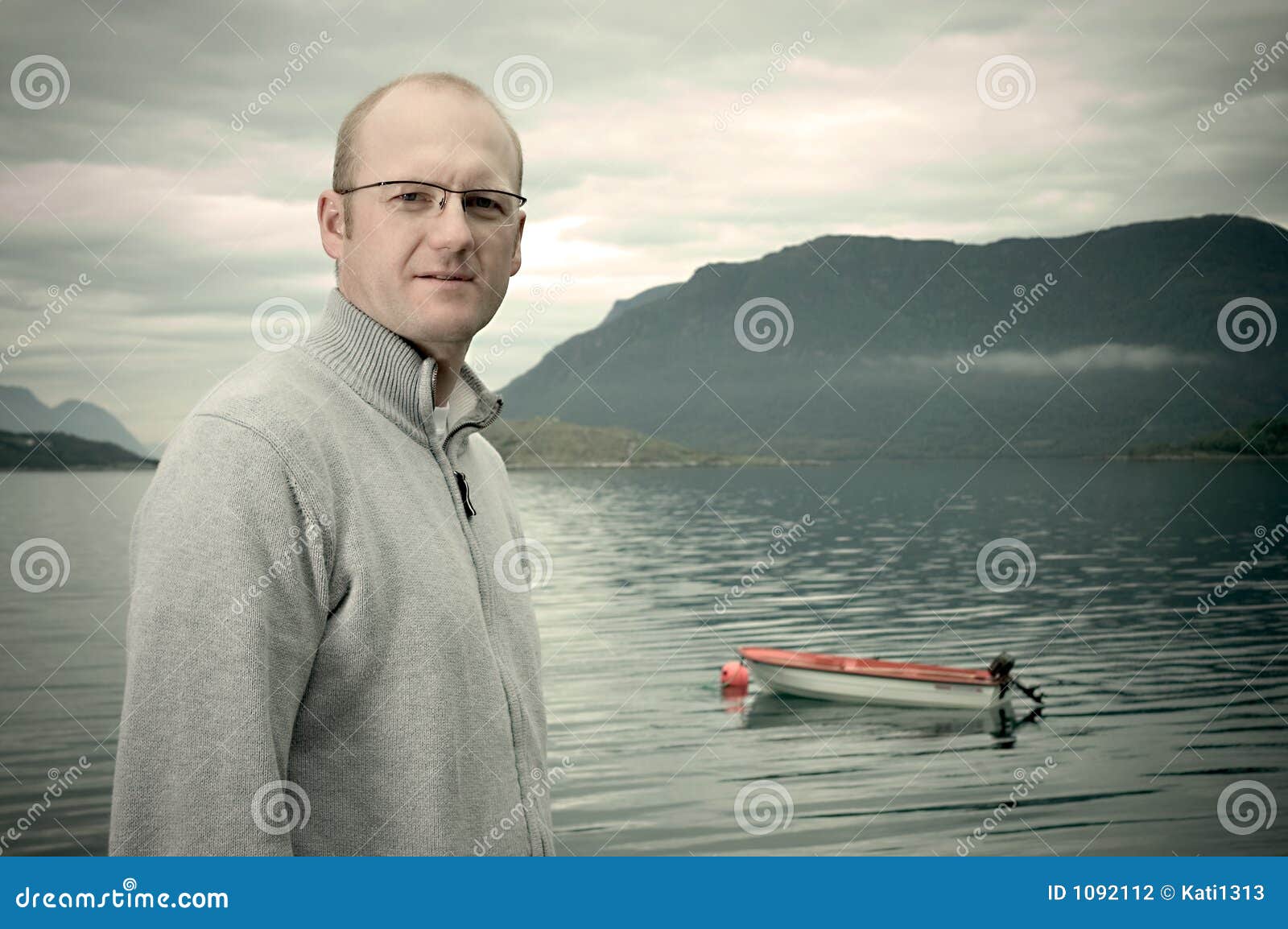 Thinking about life stock photo. Image of pensive, river - 1092112