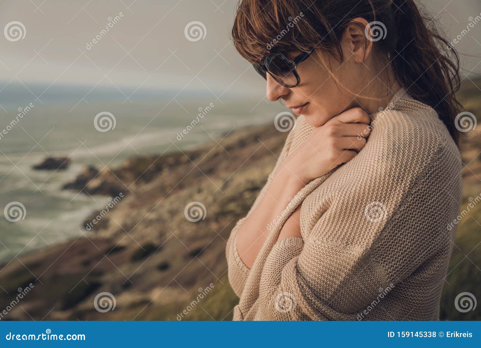 Thinking about life stock photo. Image of coast, outdoor - 159145338