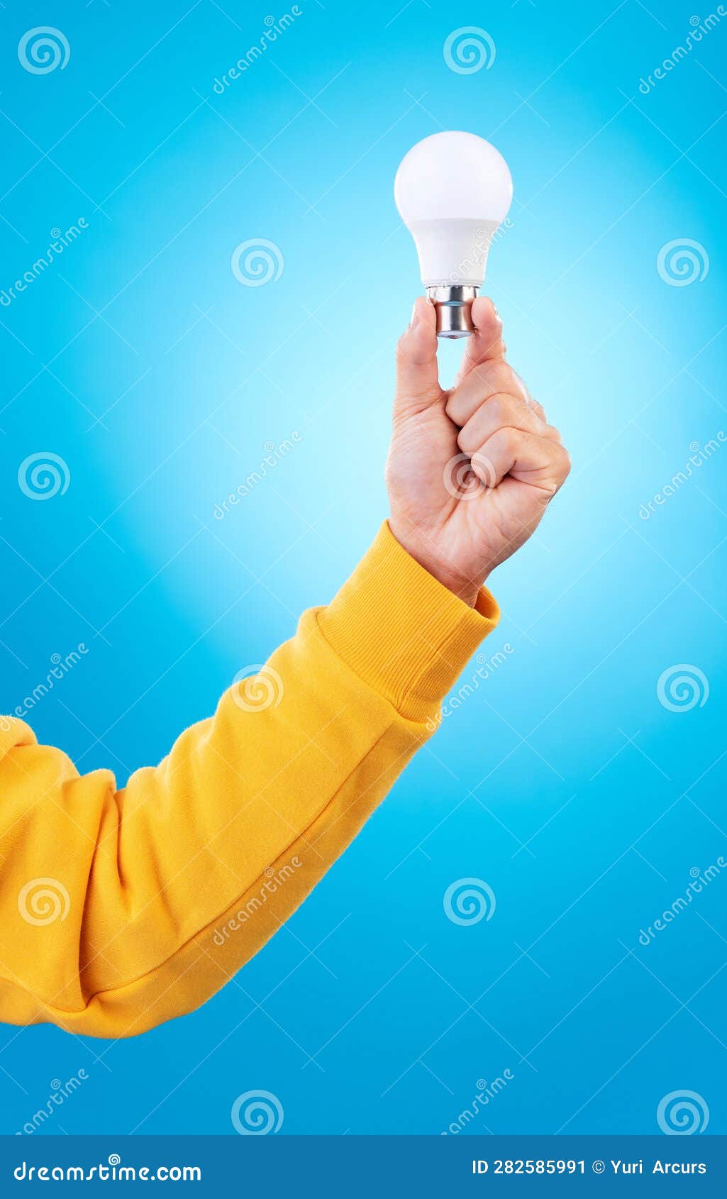 Thinking, Lightbulb Ideas and Hands of Person with Solution, Problem ...