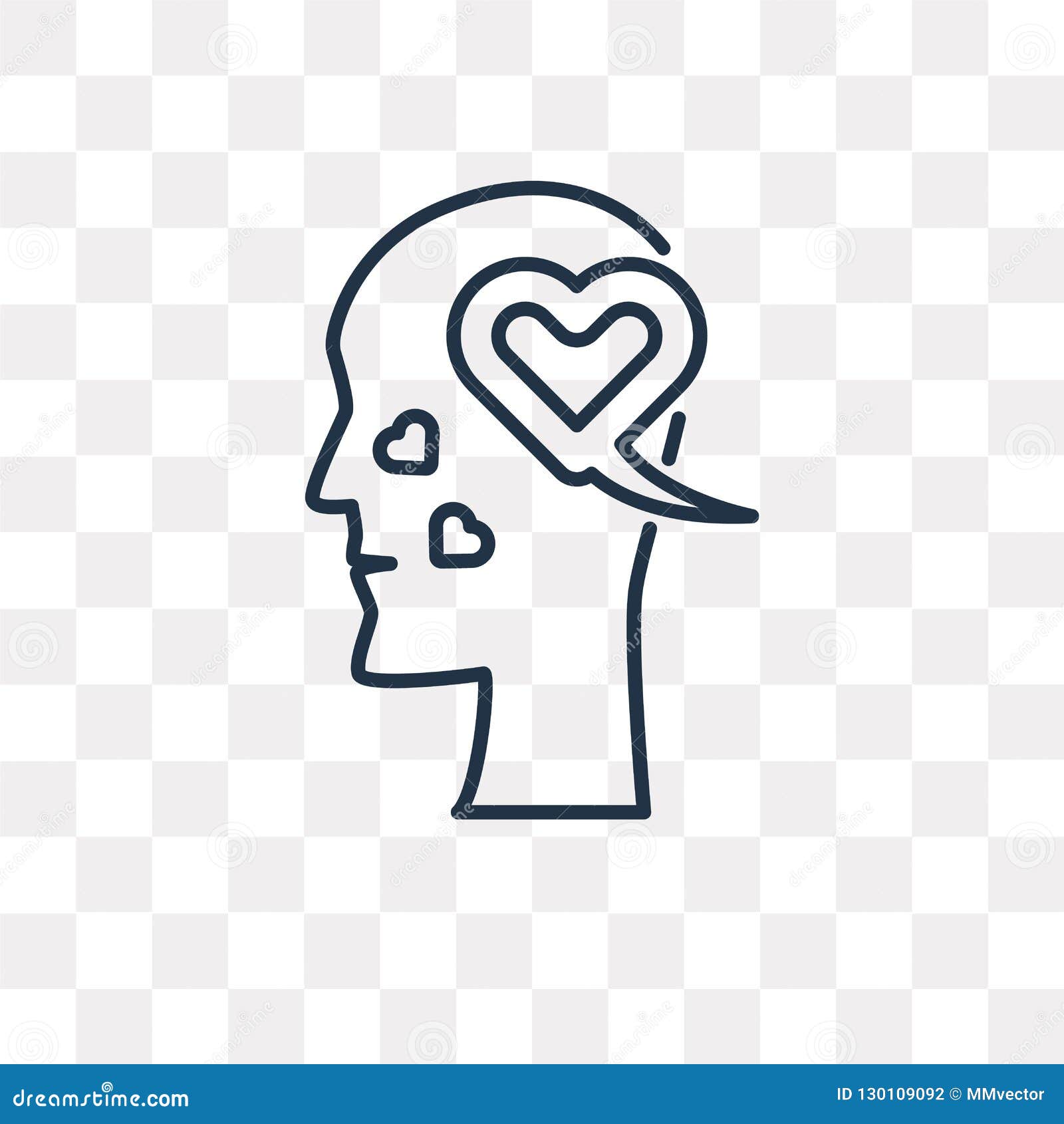 Man Thinking About Love Icon In Trendy Design Style. Man Thinking About ...