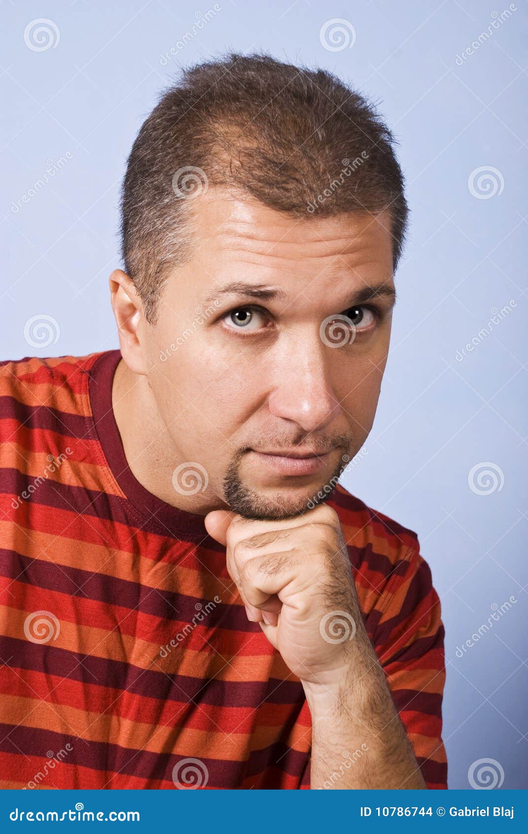 Thinking man stock photo. Image of look, portrait, hand - 10786744