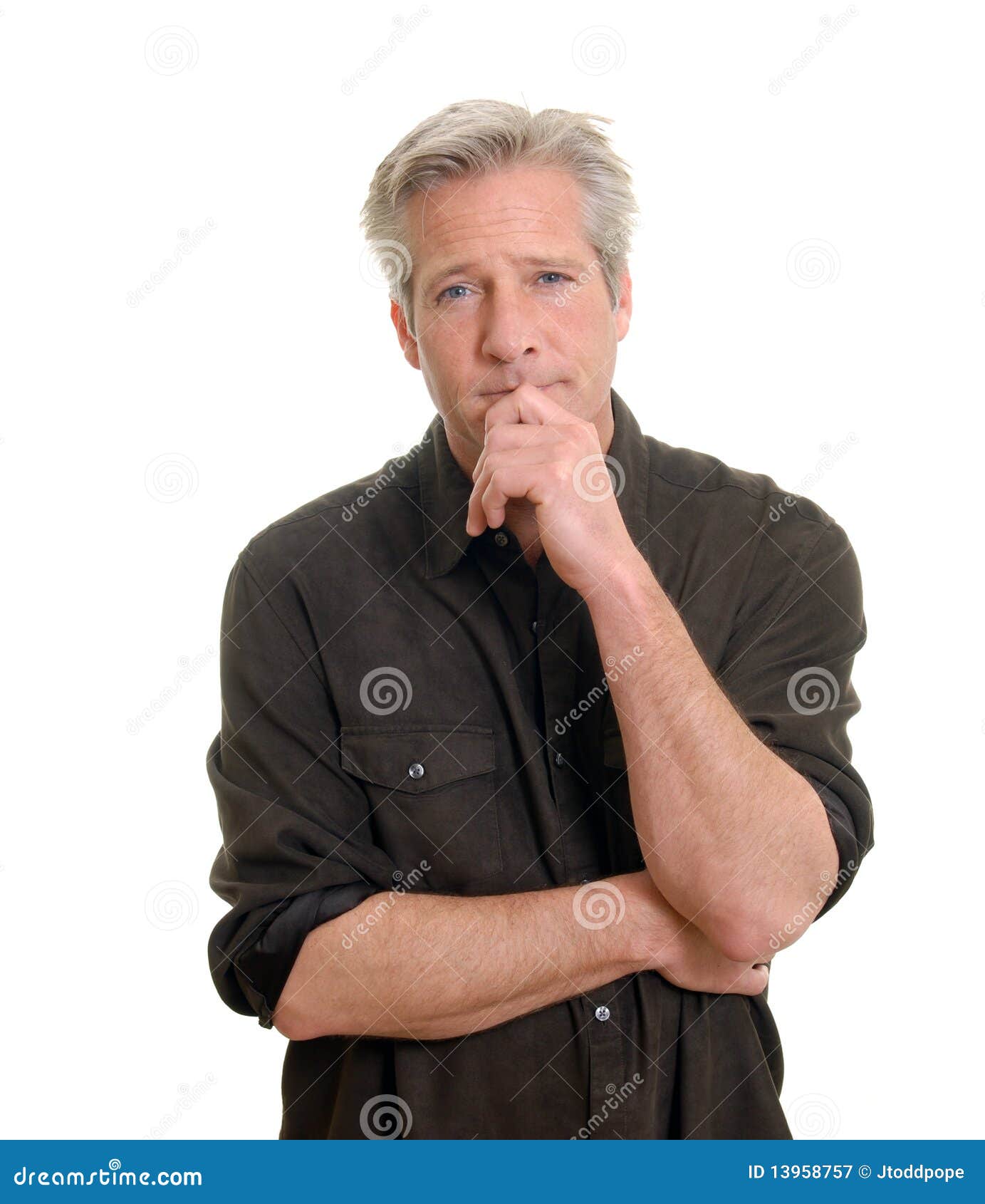 Thinking Man stock image. Image of concerned, middleaged - 13958757