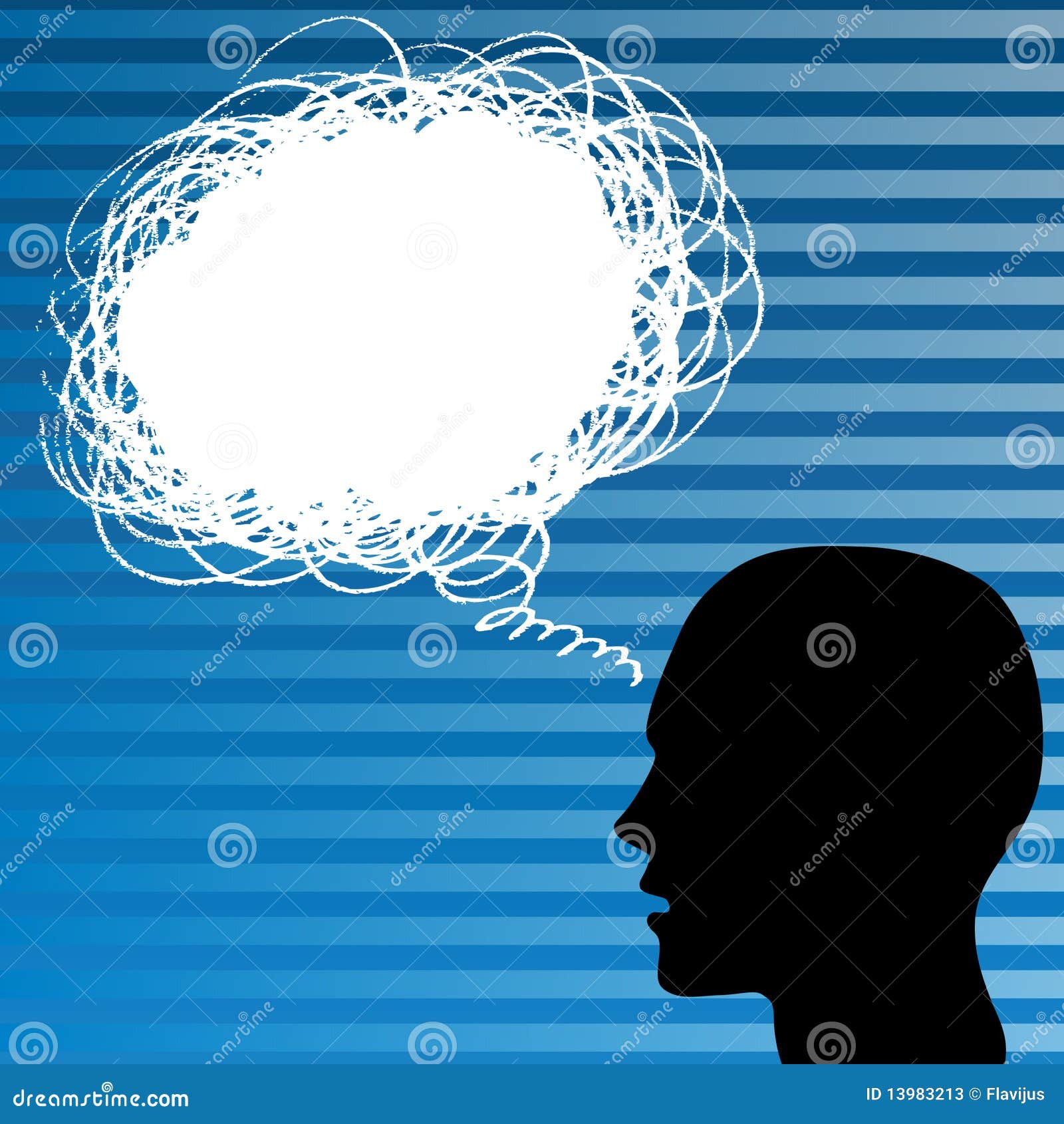 Thinking man stock vector. Illustration of brainstorm - 13983213