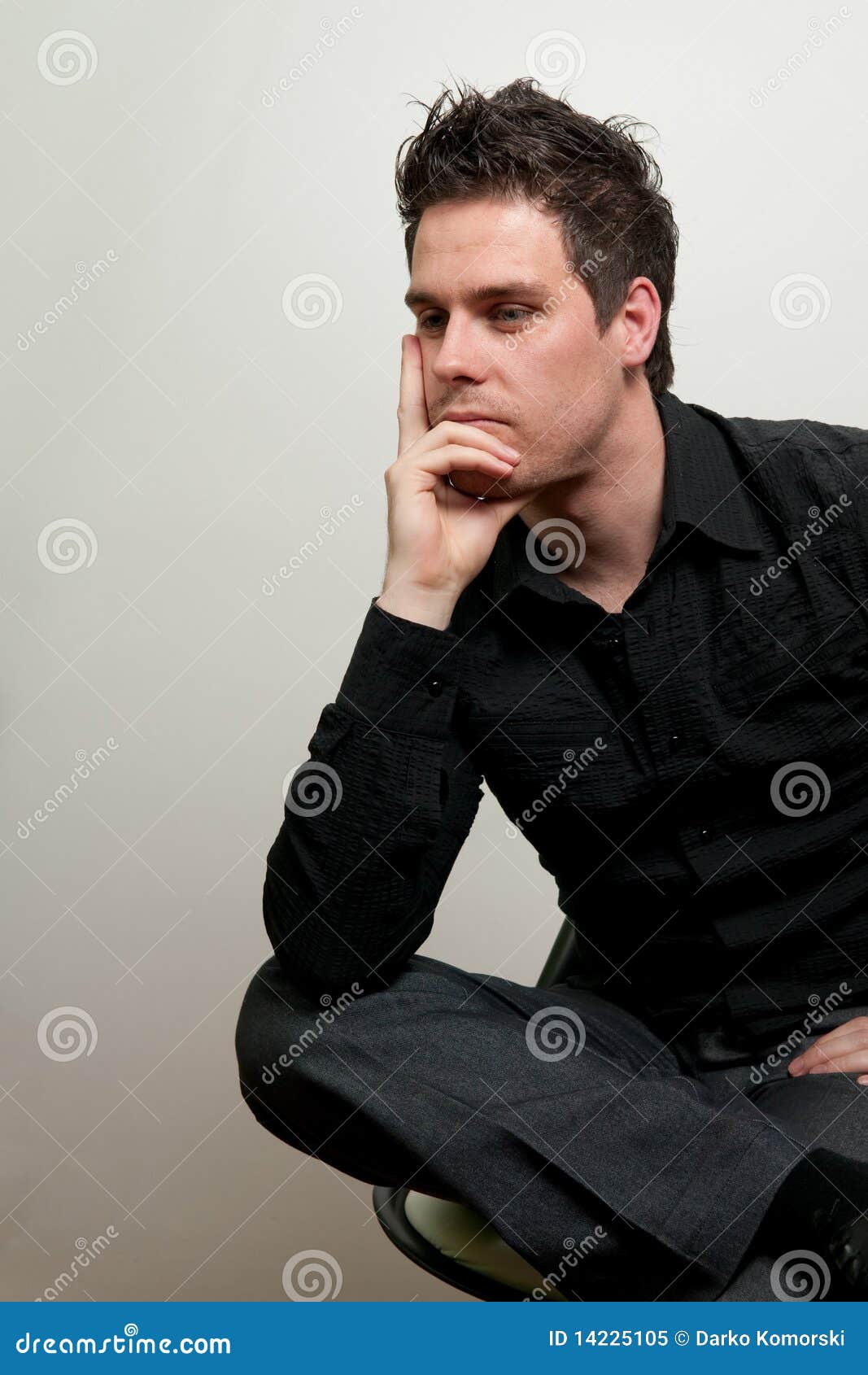 Thinking man stock image. Image of thinking, caucasian - 14225105