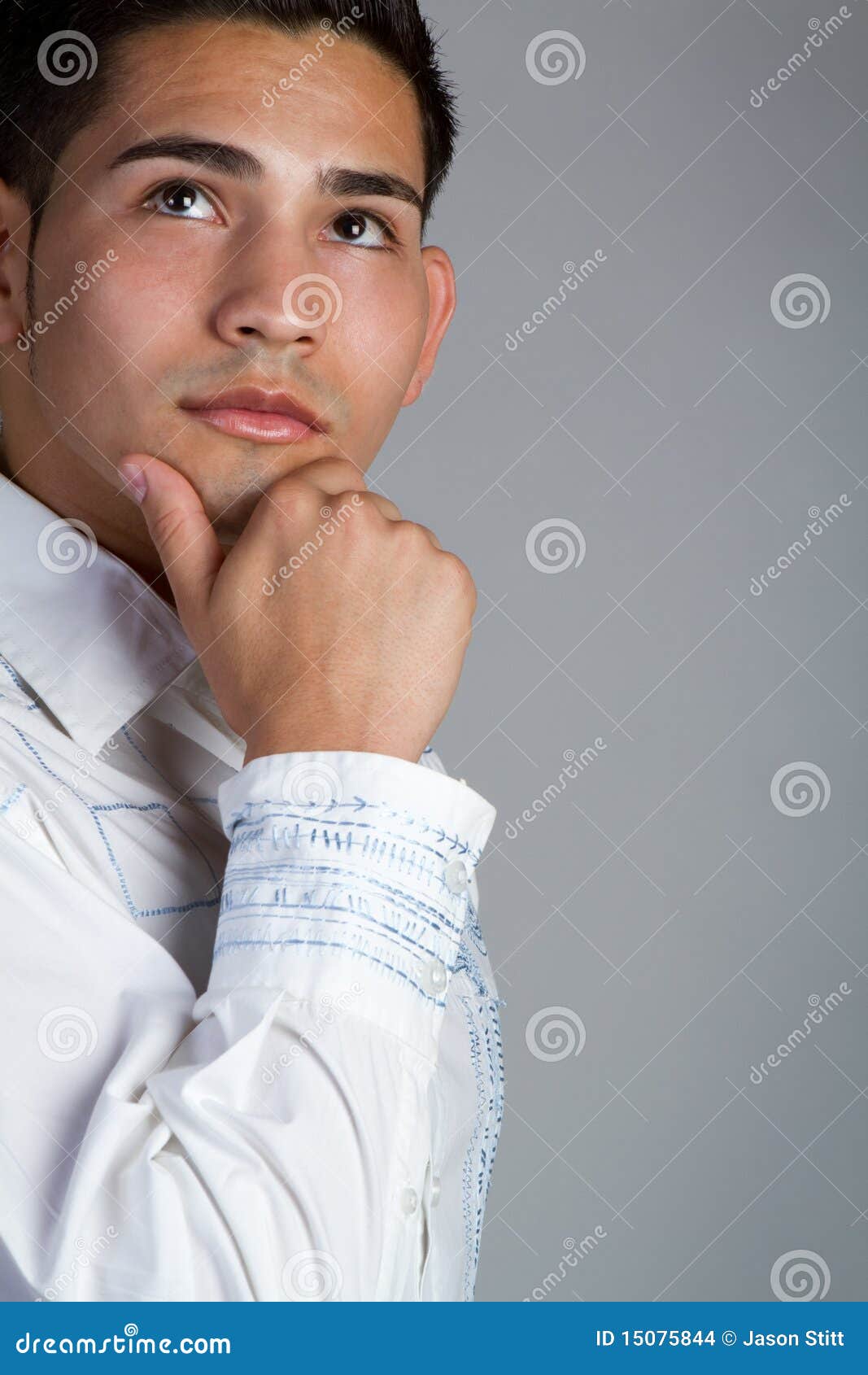 Thinking Man stock photo. Image of close, contemplating - 15075844