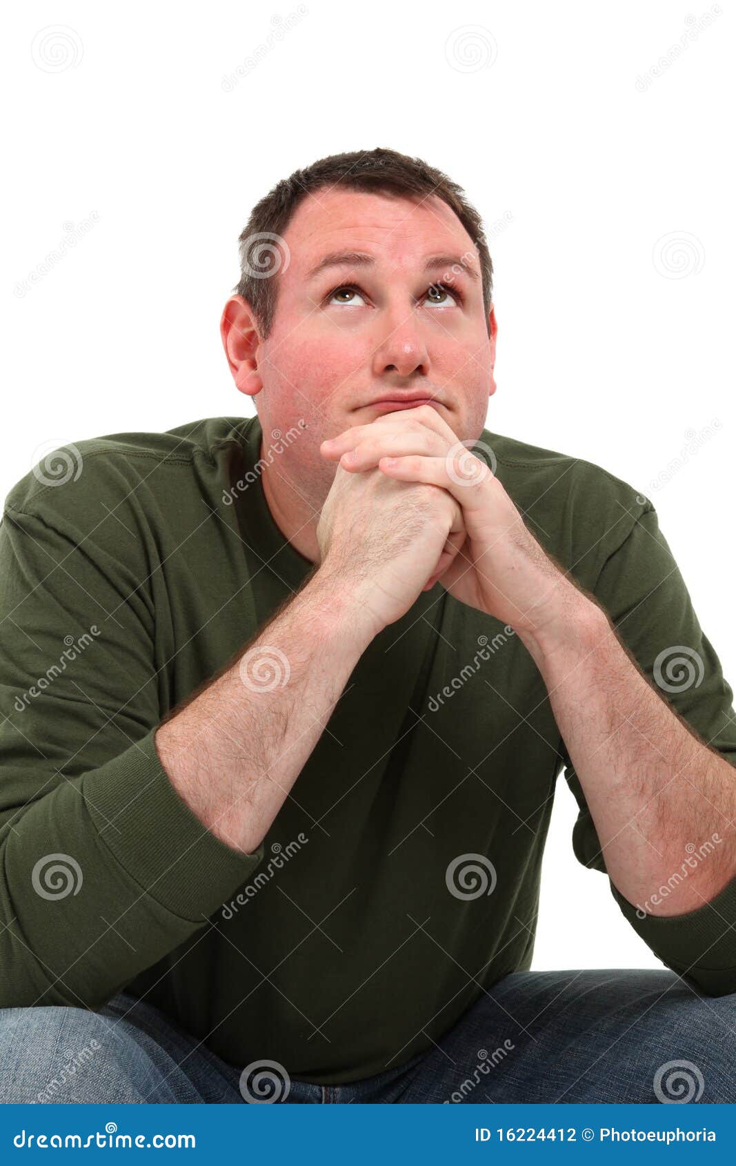 Thinking Man stock photo. Image of person, hands, background - 16224412