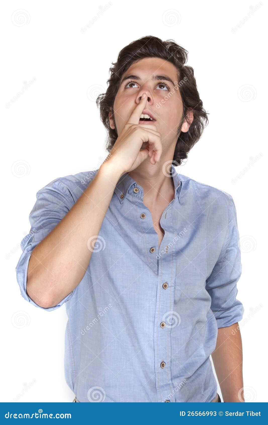 Thinking man stock image. Image of male, isolated, natural - 26566993