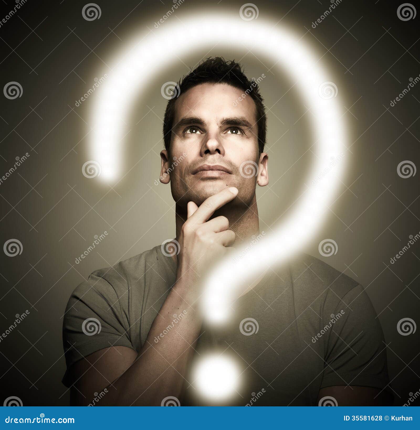 Thinking man. stock photo. Image of background, sitting - 35581628