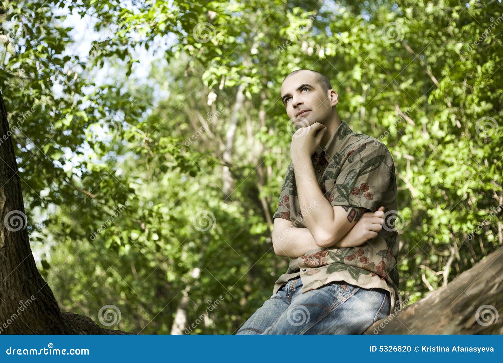 Thinking Man stock photo. Image of human, nature, people - 5326820