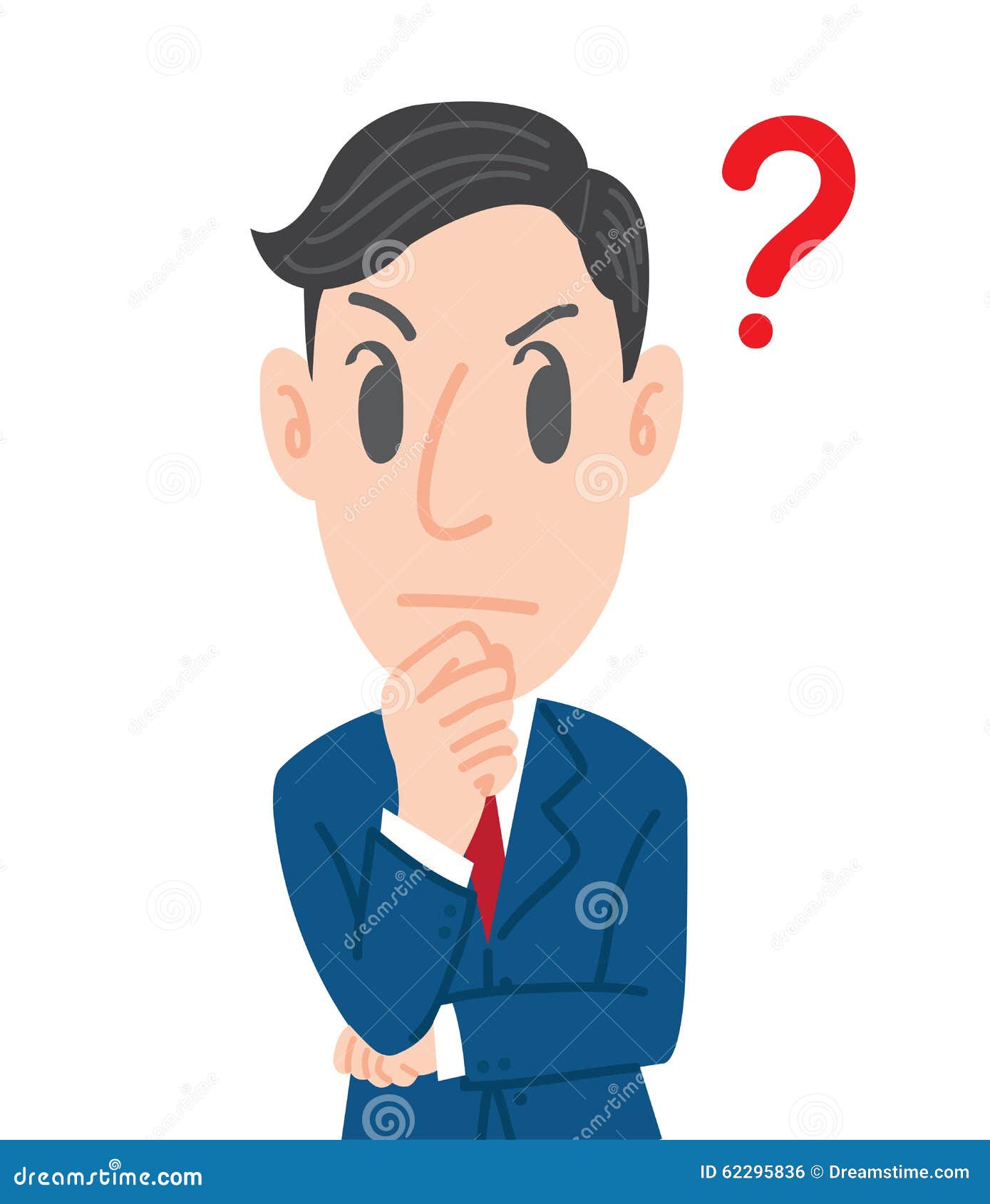 Thinking Man, Businessman with Question Mark Concept Vector ... Thinking Man, Businessman with Question Mark Concept Vector ...