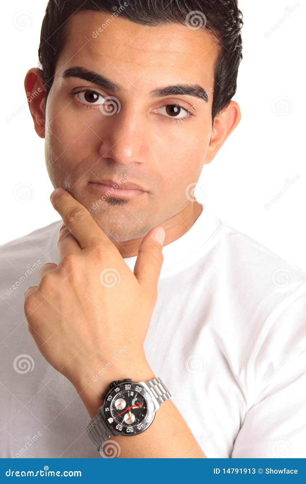 Thinking Man Chronograph Watch Stock Image - Image of chronograph ...