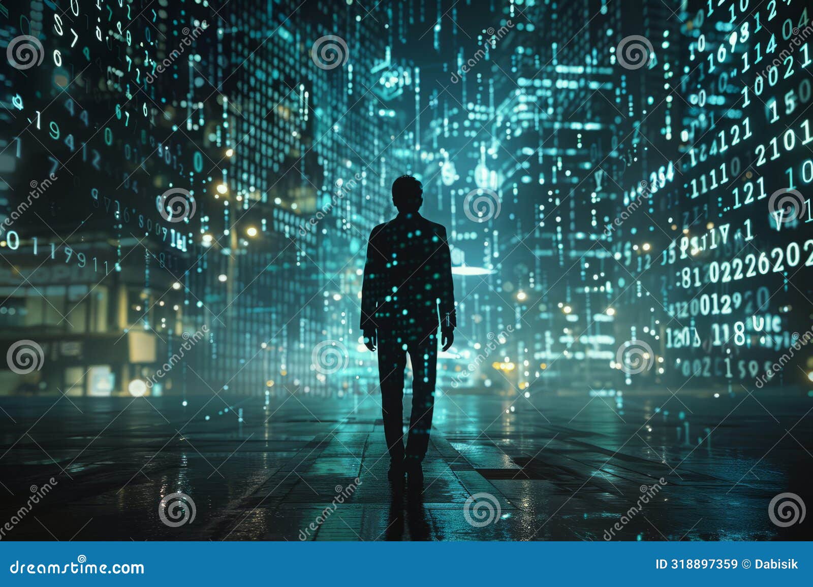 Thinking Man with Floating Math Symbols Around Him Stock Image - Image ...