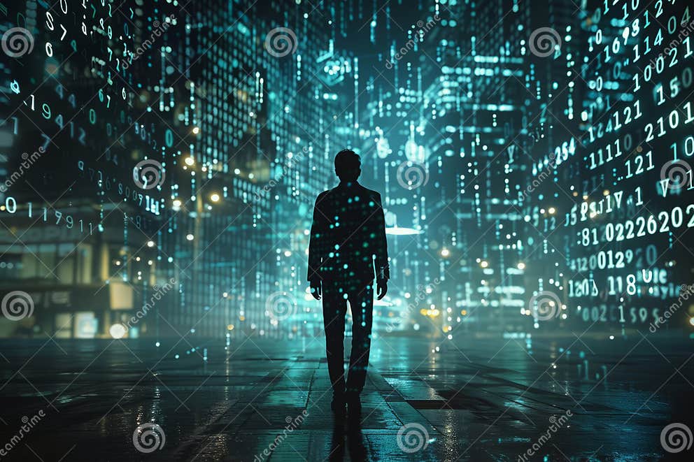 Thinking Man with Floating Math Symbols Around Him Stock Image - Image ...