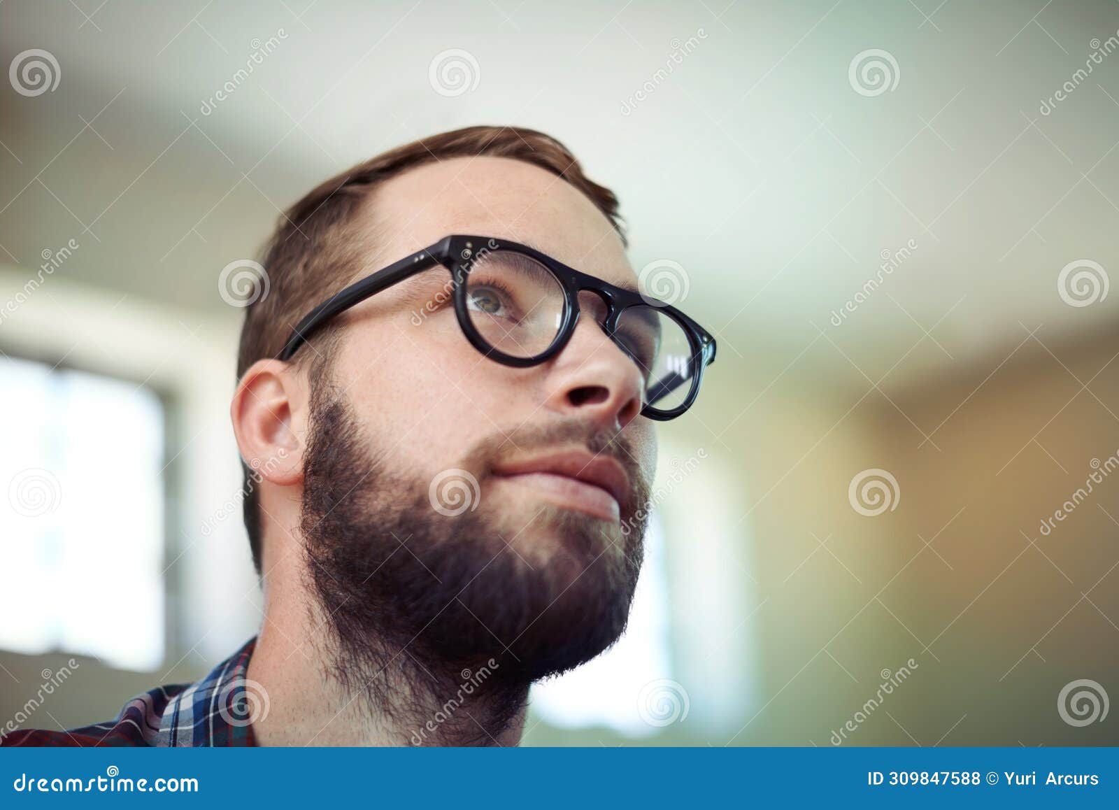 Thinking, Man with Glasses and Vision, Inspiration for Ideas and ...