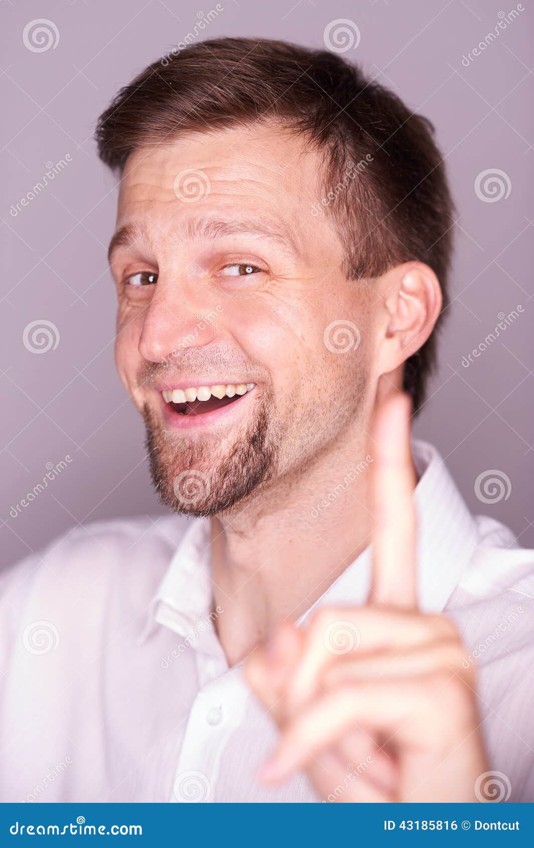 Thinking man has idea stock photo. Image of inspiration - 43185816