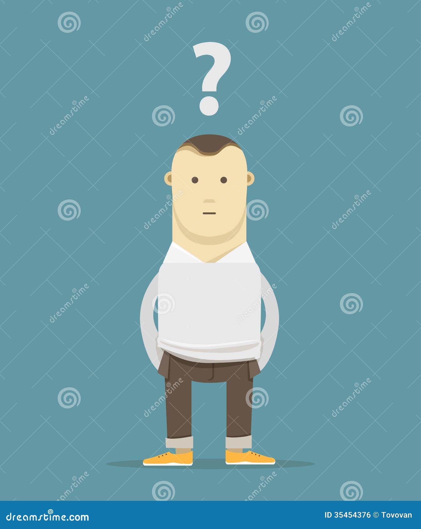 The Thinking Man Illustration Stock Vector - Illustration of gesture ...