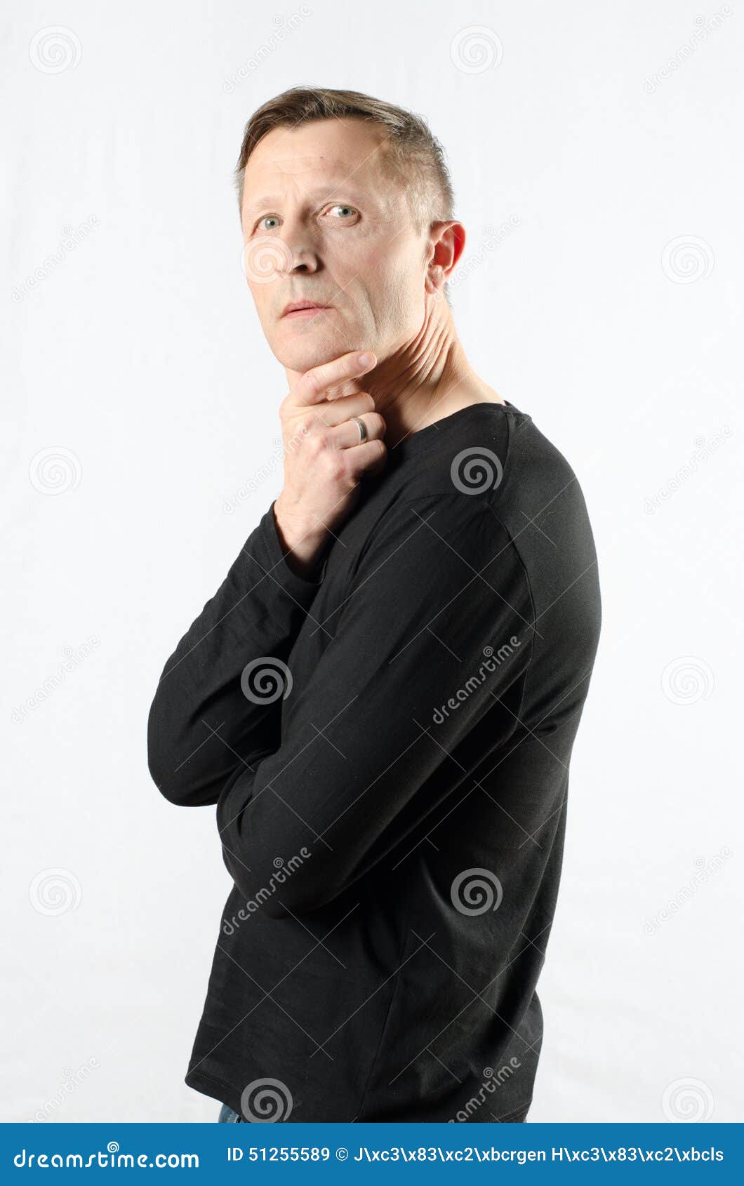 Thinking man stock image. Image of doubt, thinker, portrait - 51255589