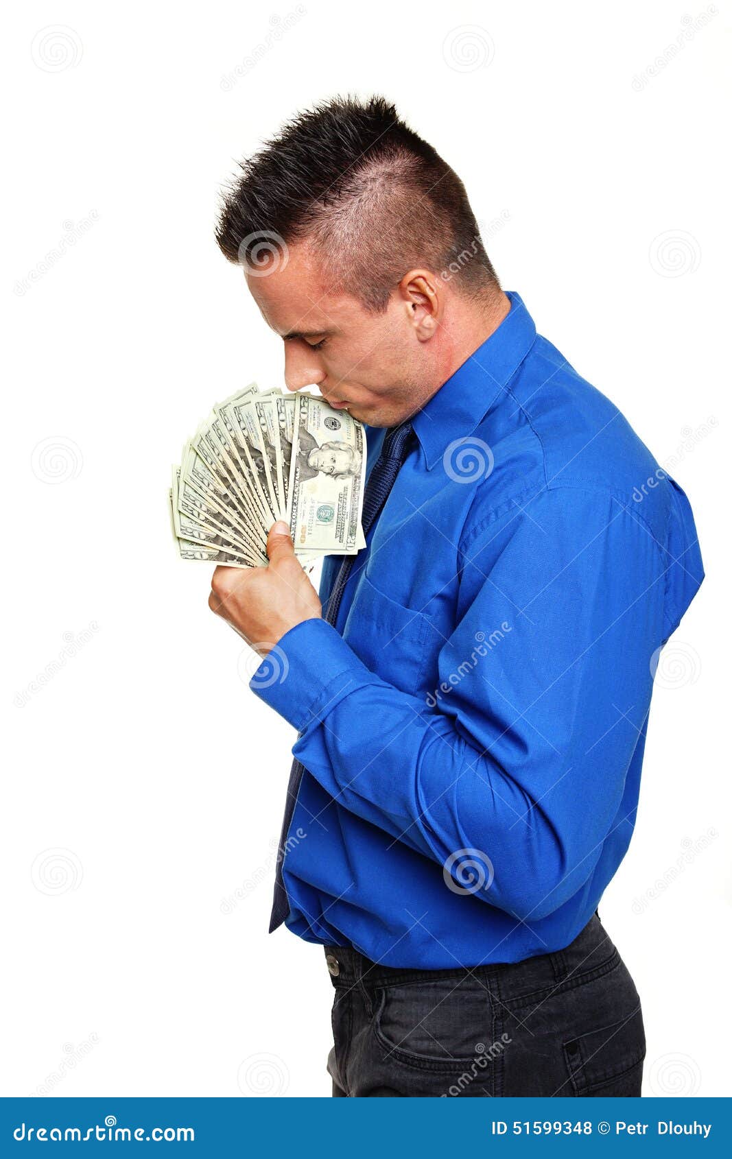 Thinking man with money stock photo. Image of manager - 51599348