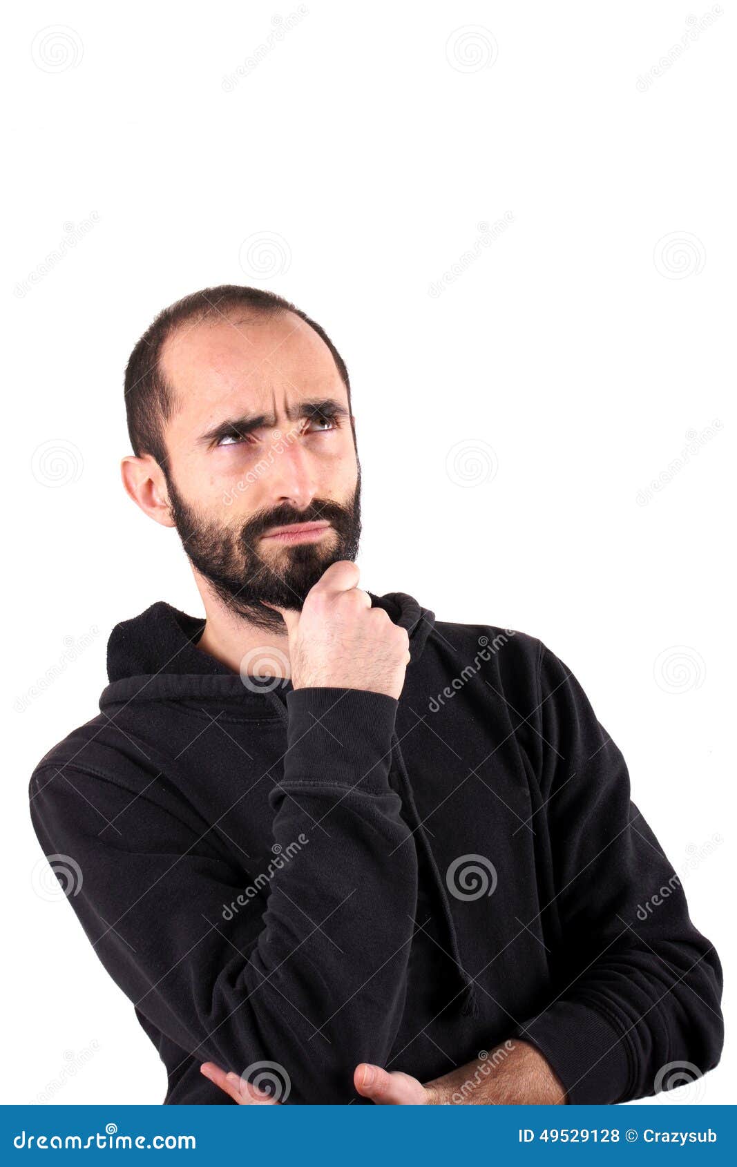 Thinking man stock photo. Image of head, face, handsome - 49529128