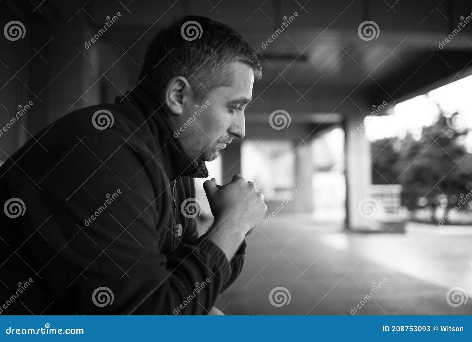 The thinking man stock image. Image of confident, young - 208753093