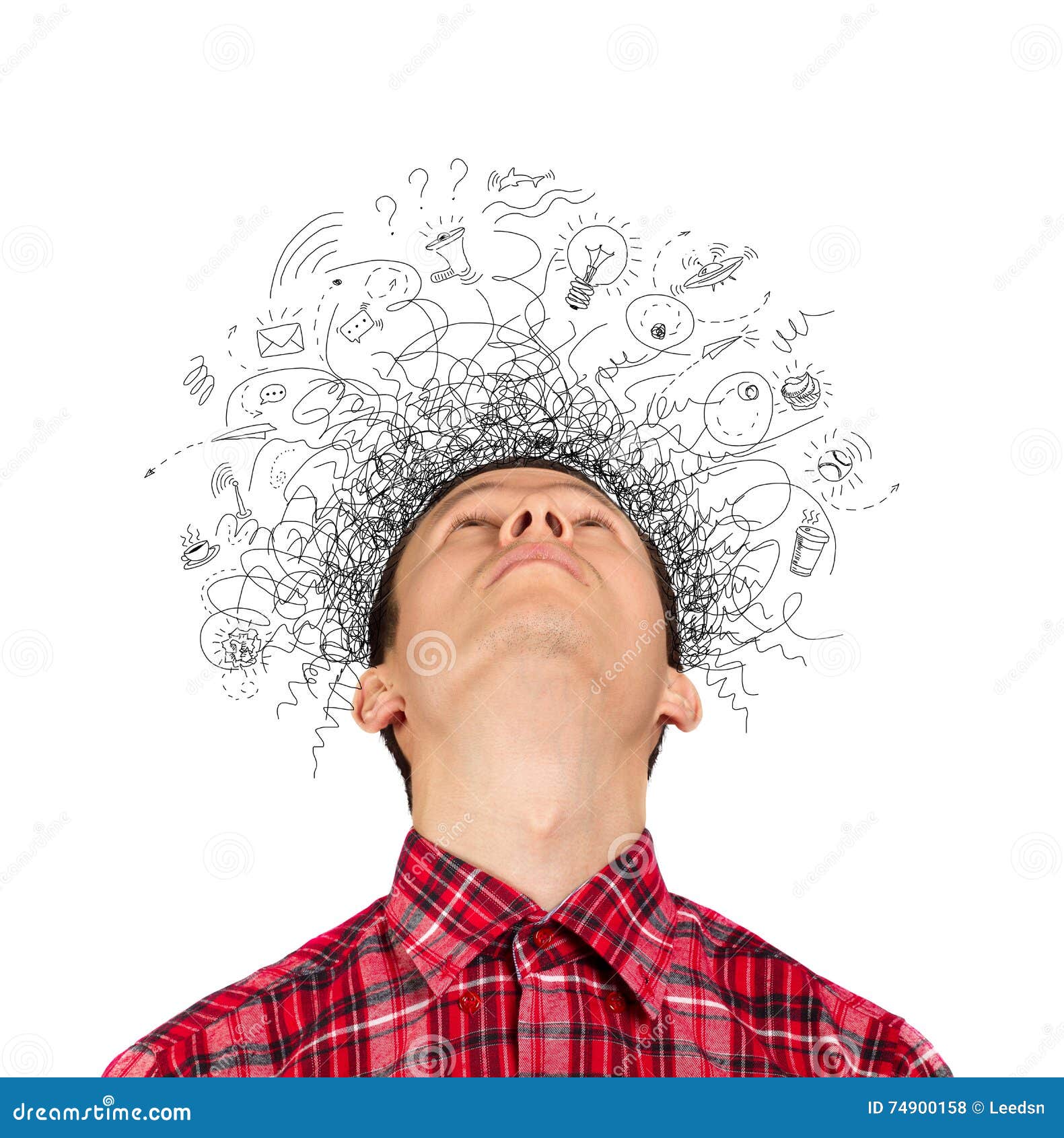 Thinking Man stock photo. Image of businessman, looking - 74900158