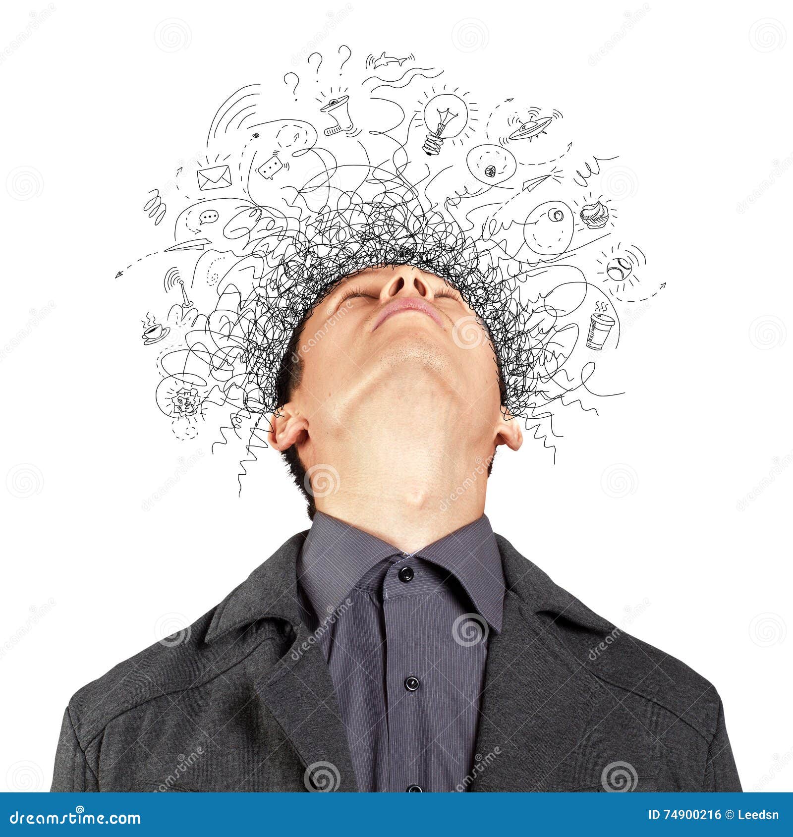 Thinking Man stock photo. Image of adult, businessman - 74900216