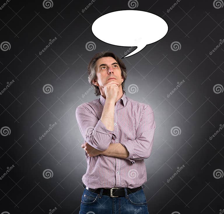 Thinking man stock photo. Image of place, face, eyes - 32102458