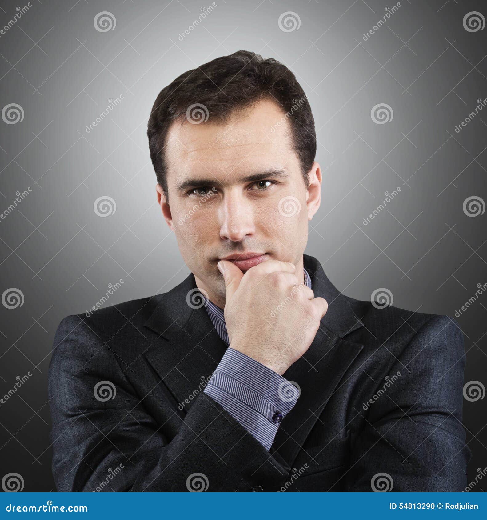 Thinking man stock photo. Image of adult, executive, calm - 54813290