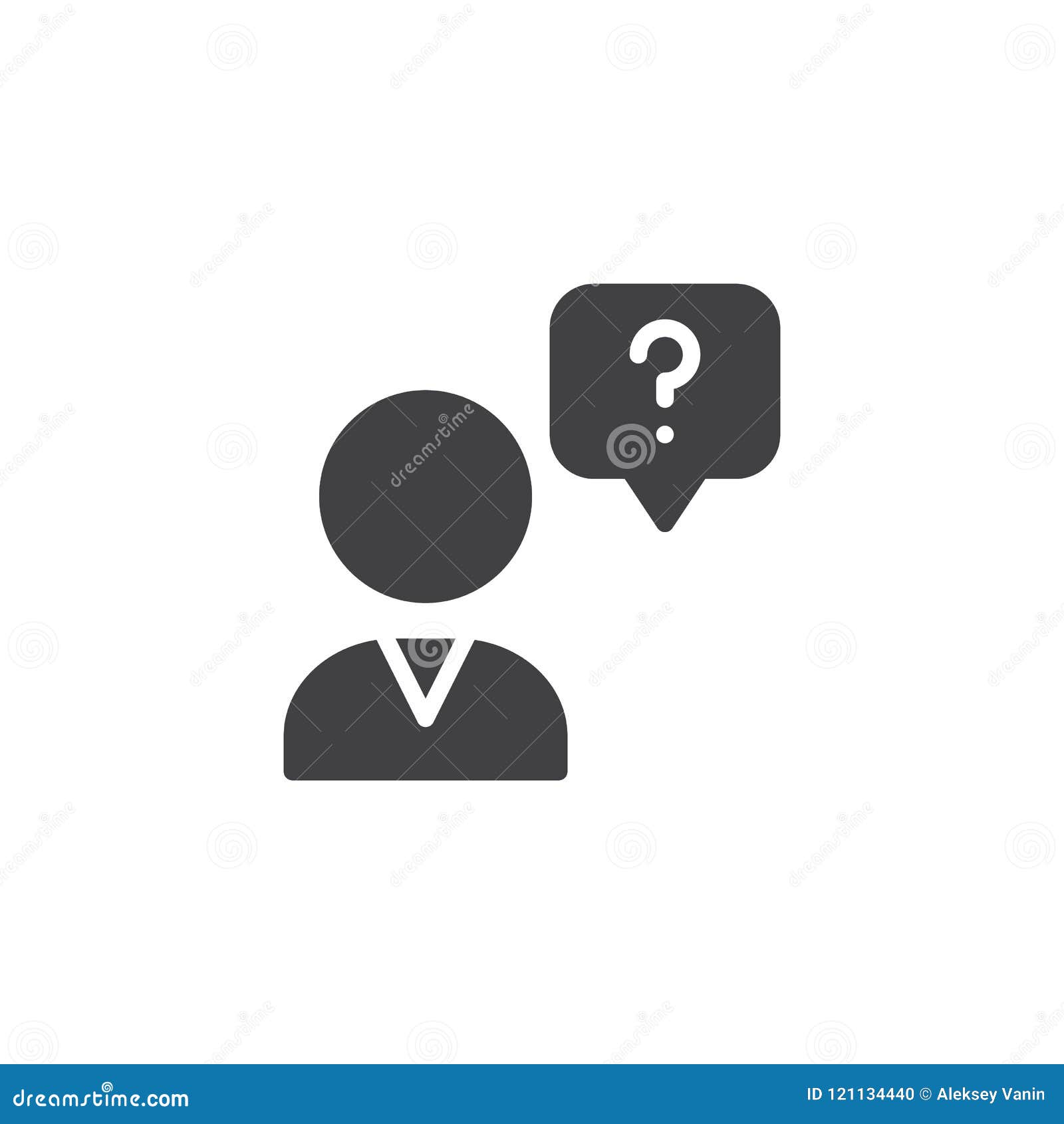 Thinking man vector icon stock vector. Illustration of perfect - 121134440