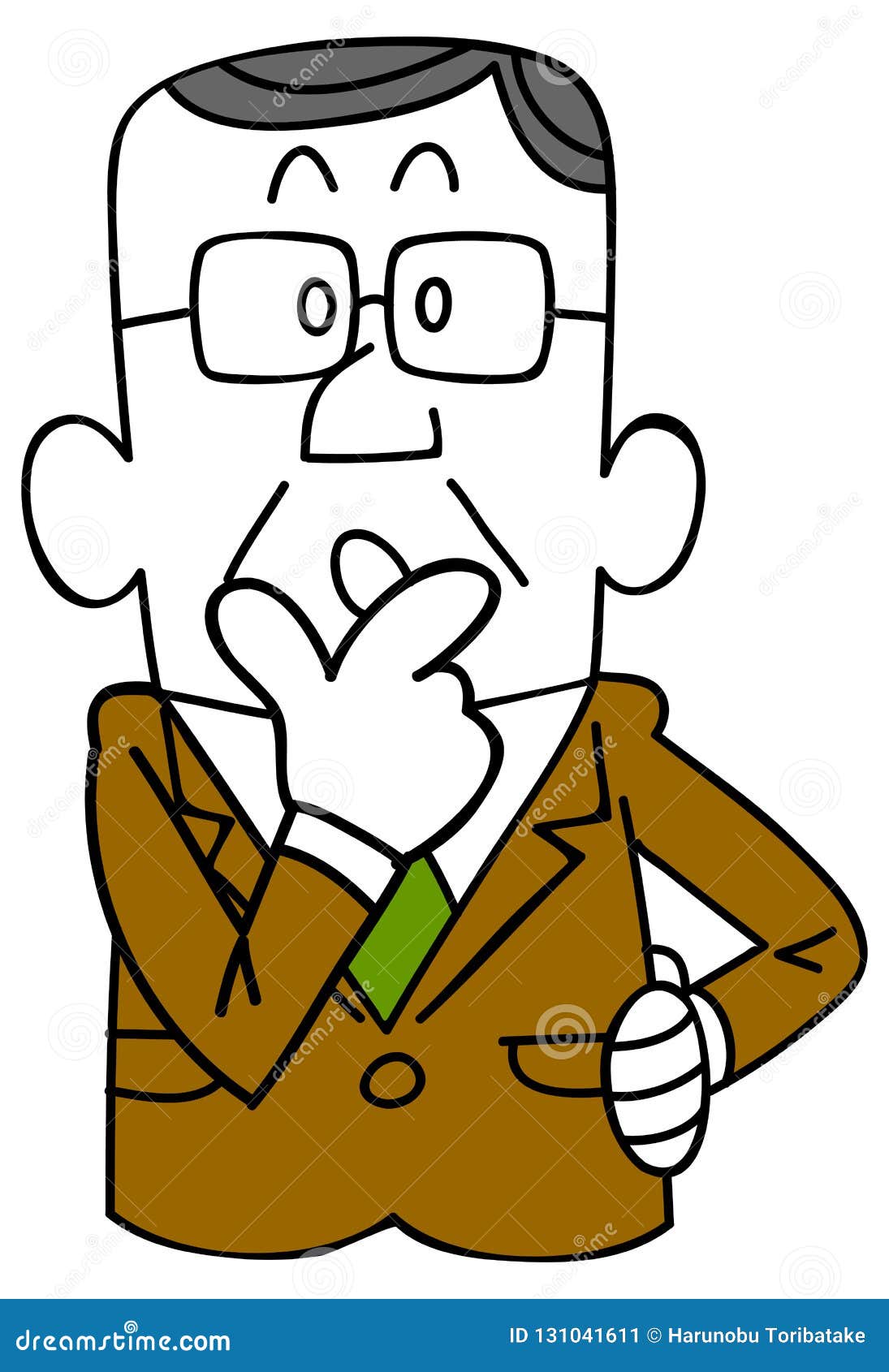 A Thinking Managerial Business Man Stock Vector - Illustration of ...