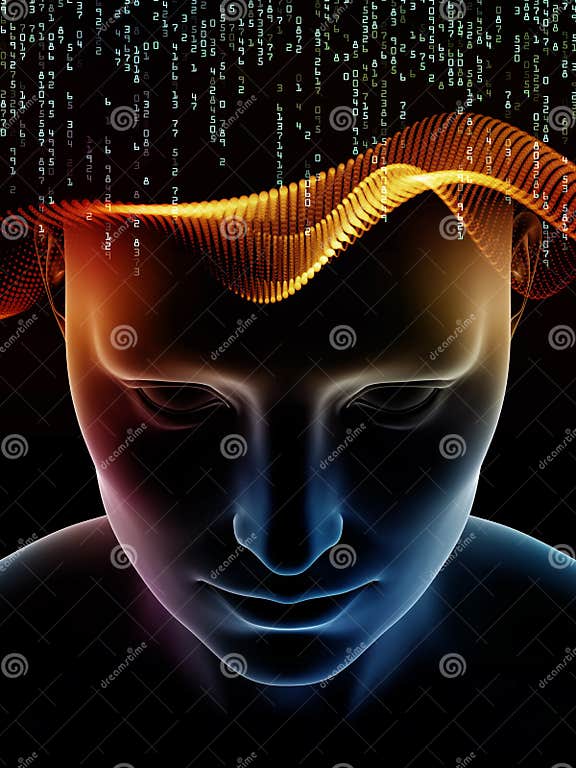 Thinking of Mathematics stock illustration. Illustration of integer ...