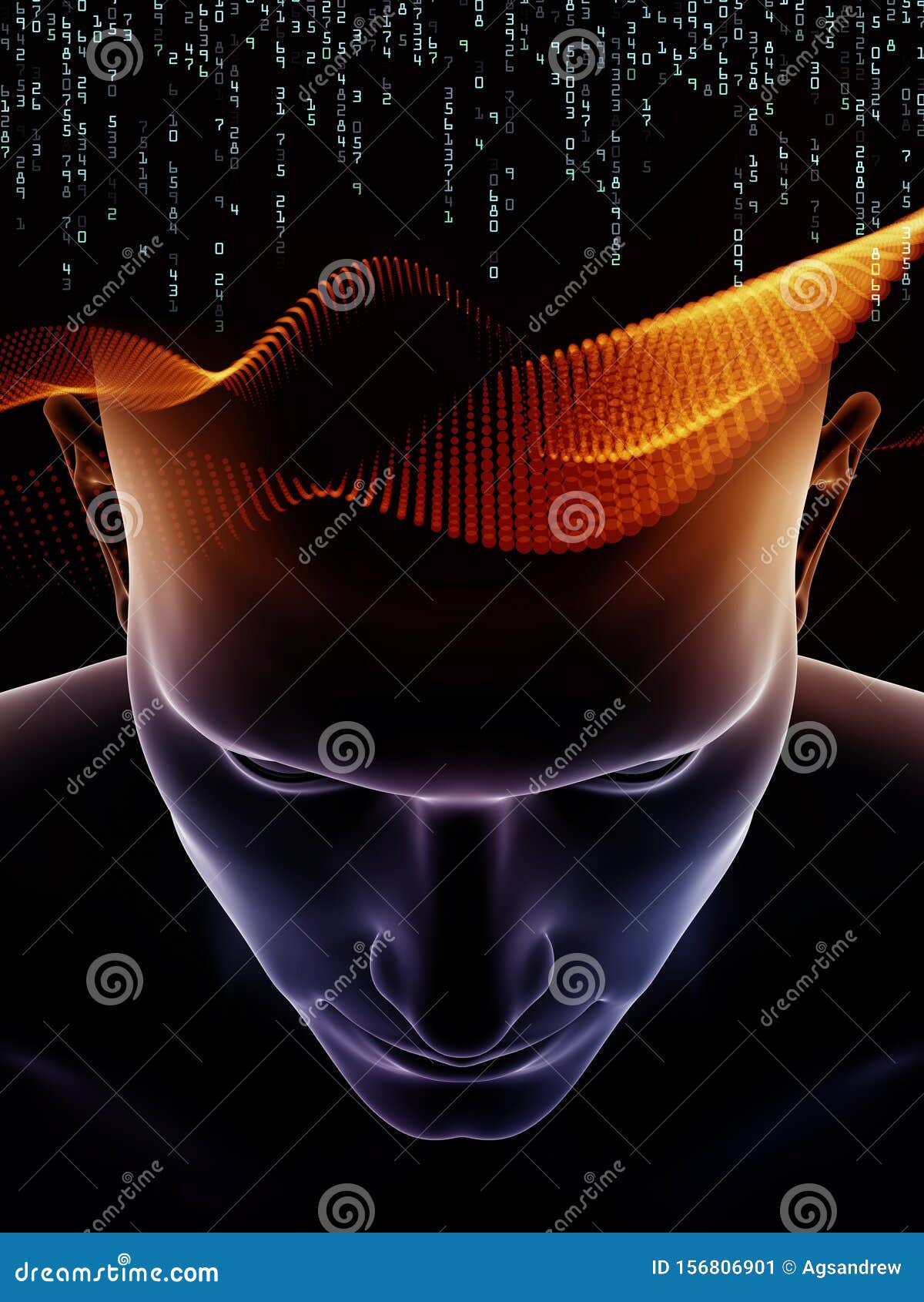 Thinking of Mathematics stock illustration. Illustration of flow ...