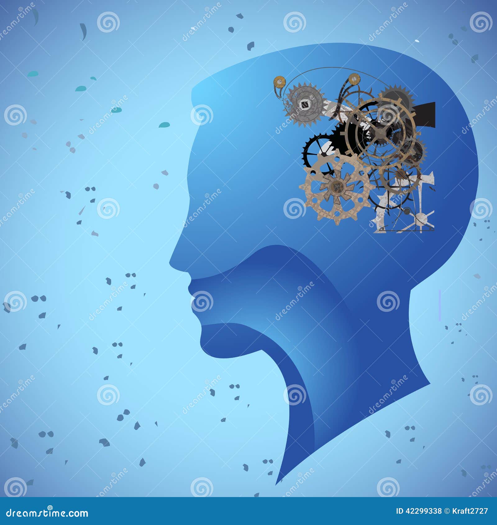 Thinking mechanical stock illustration. Illustration of contemplation ...