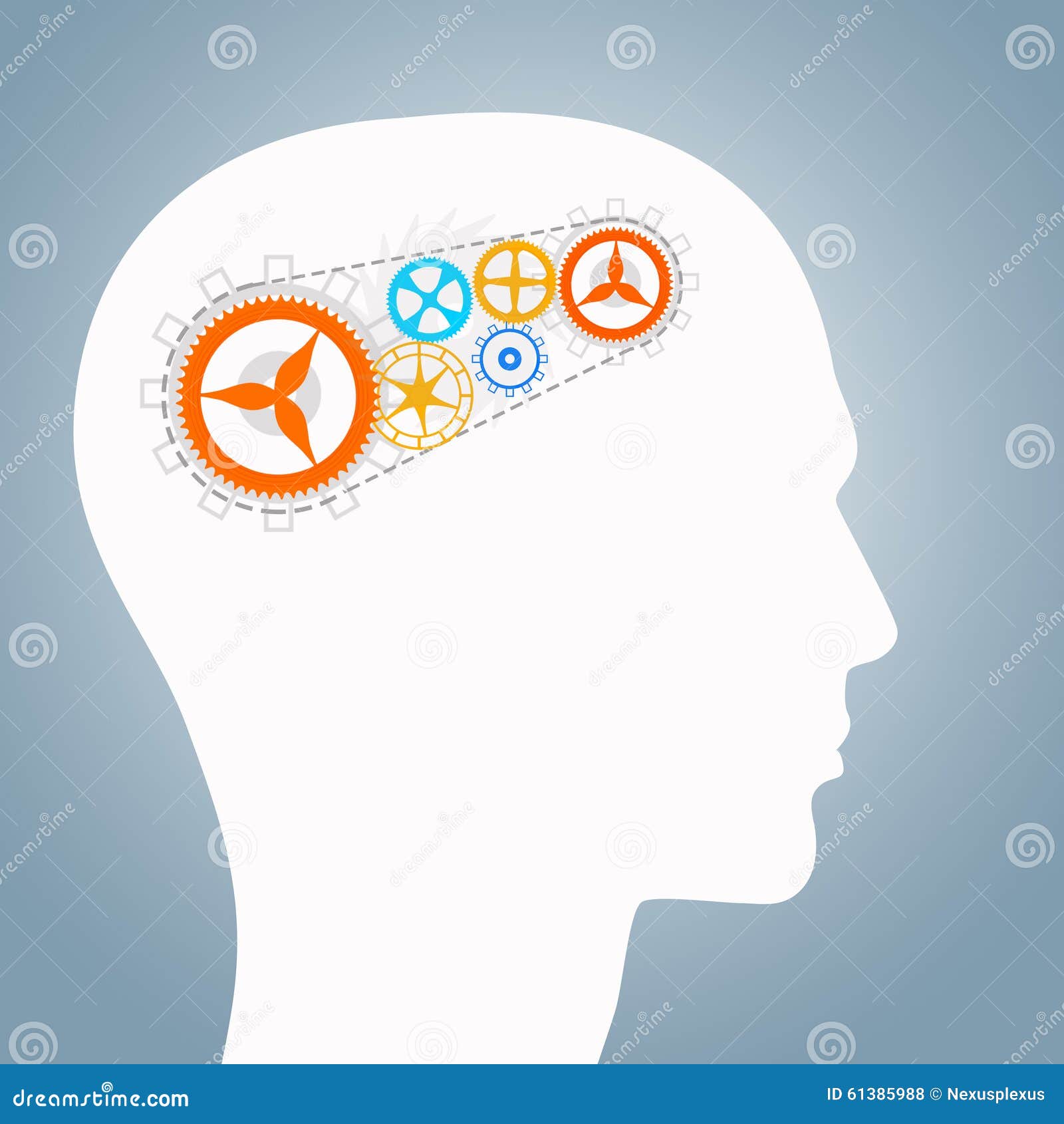 Thinking Mechanisms. Concept Image Stock Illustration - Illustration of ...