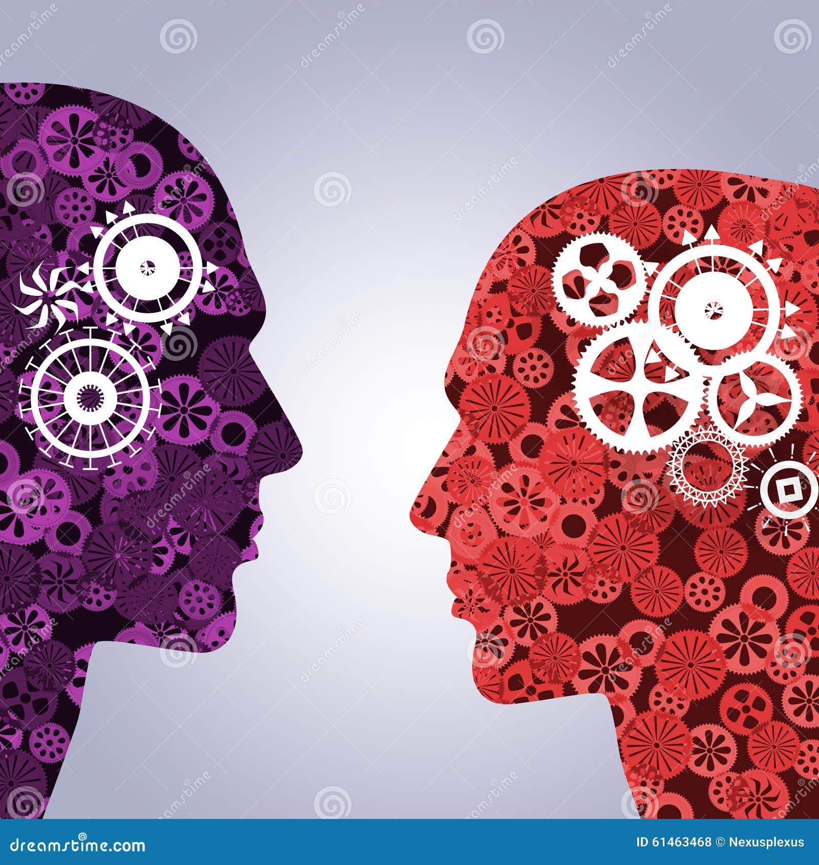 Thinking Mechanisms. Concept Image Stock Illustration - Illustration of ...