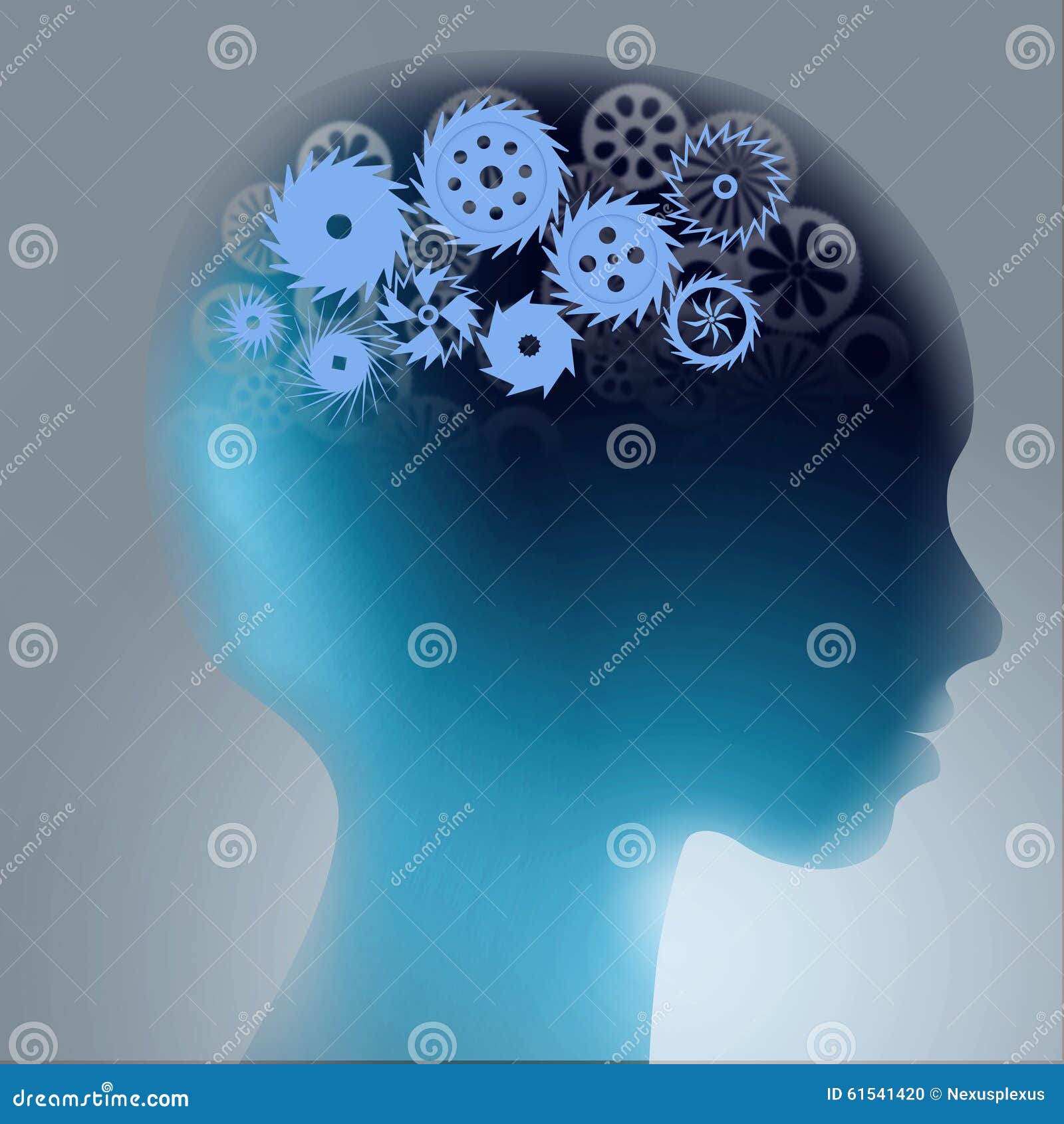 Thinking Mechanisms. Concept Image Stock Illustration - Illustration of ...
