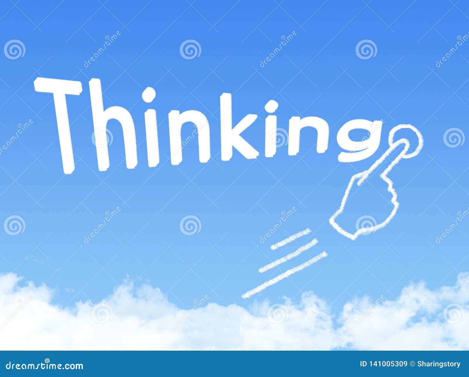 Thinking Message Cloud Shape Stock Illustration - Illustration of ...
