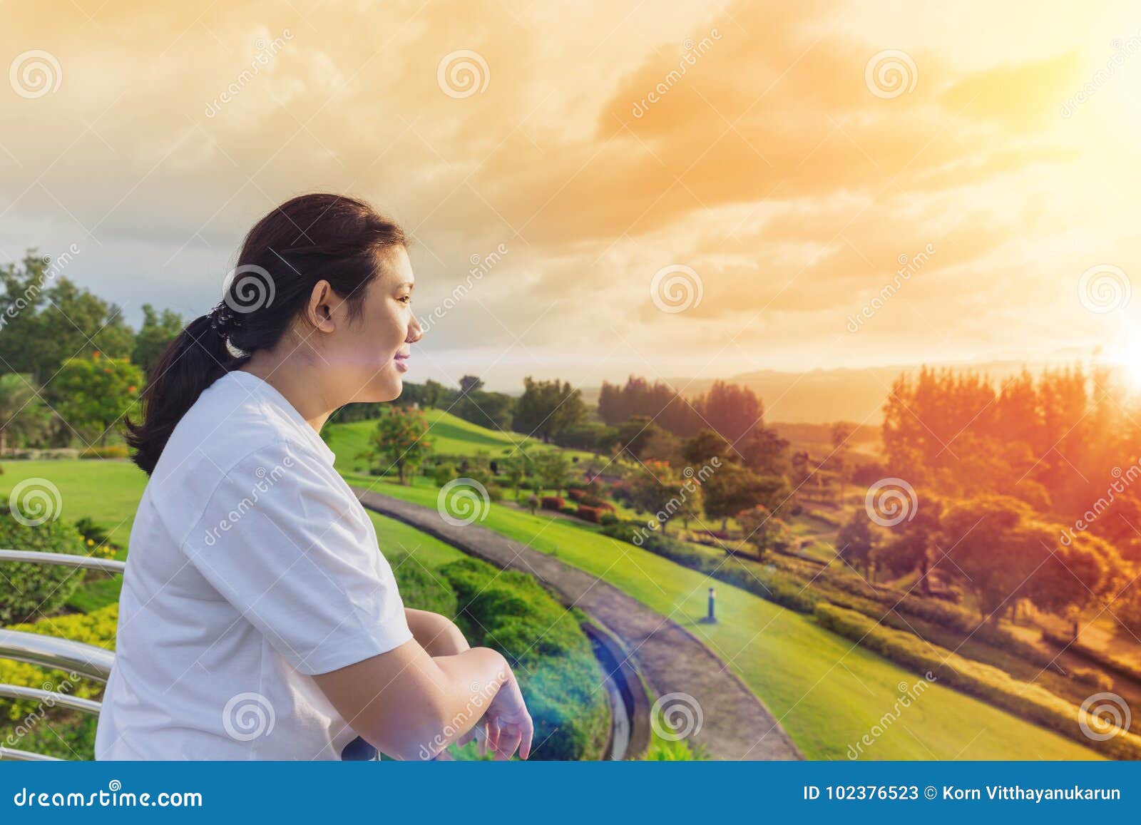 Businesswoman Thinking Nature