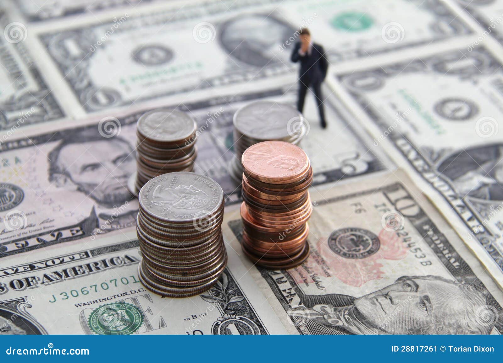 Thinking about money stock image. Image of bills, abraham - 28817261