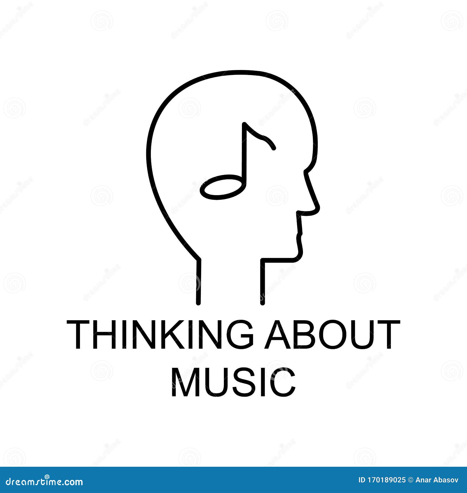 Thinking about Music Icon. Element of Simple Music Icon for Mobile ...