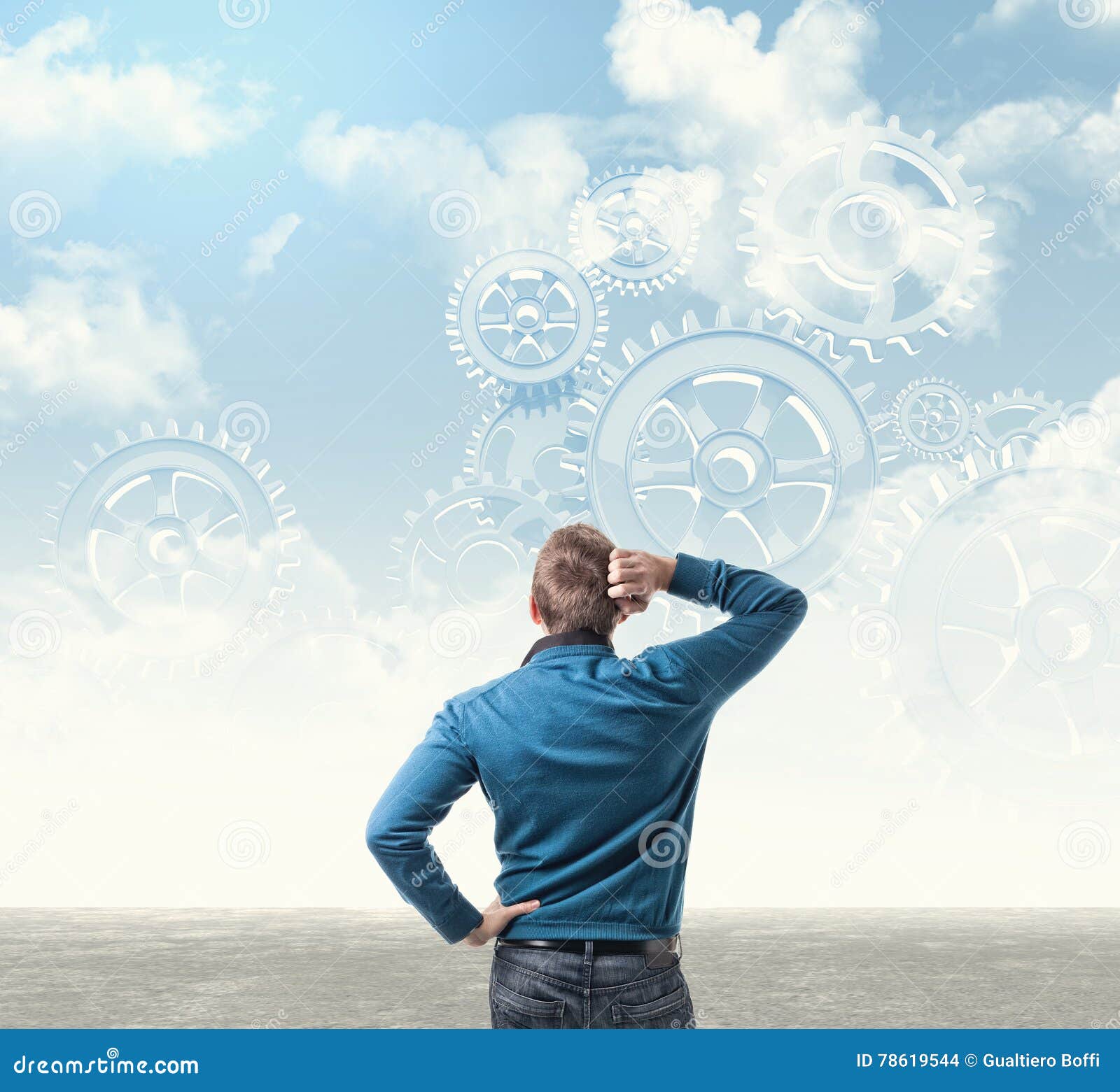 Thinking about new project stock photo. Image of desert - 78619544