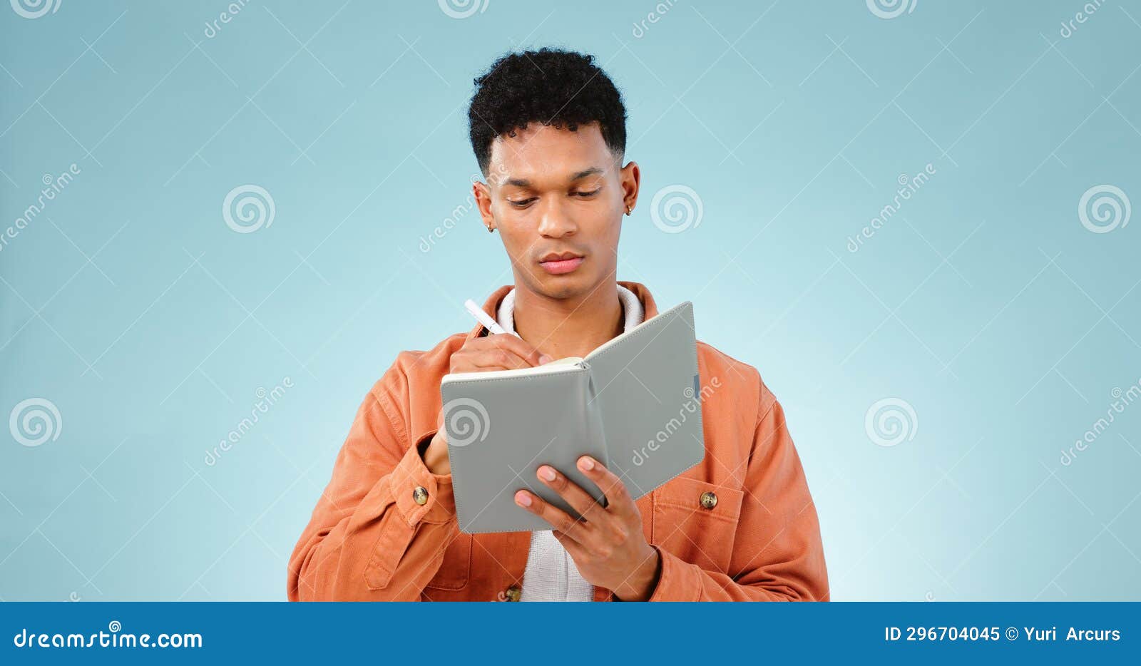 Thinking, Notebook and Writing with Man, Problem Solving and Ideas with ...