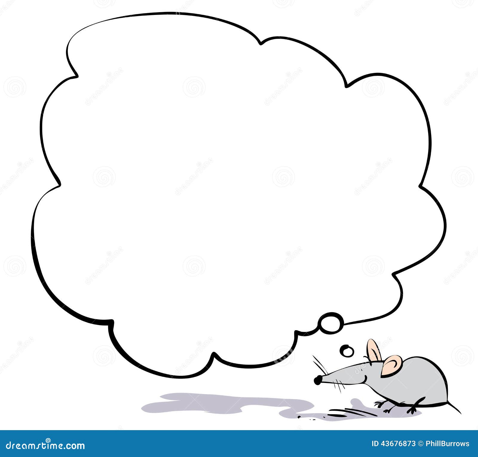 Thinking mouse stock vector. Illustration of postulating - 43676873