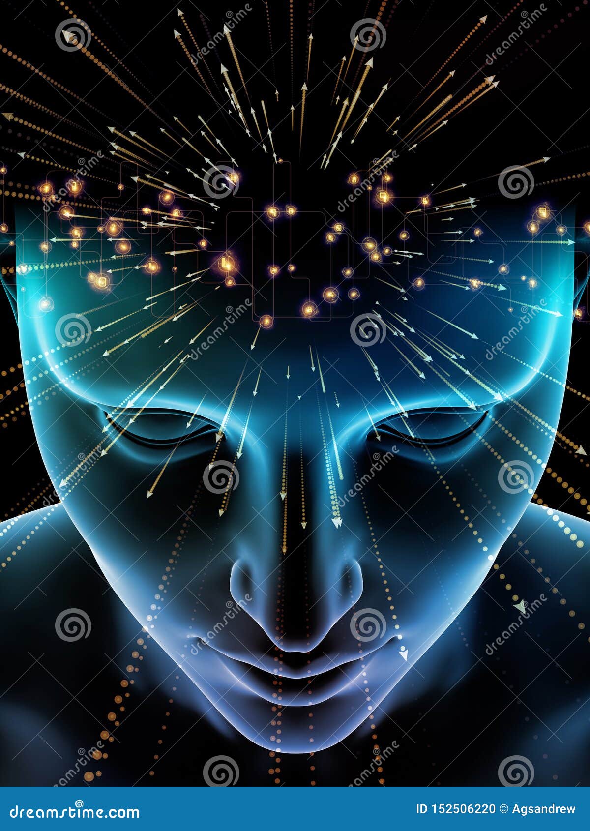 Thinking about Numbers stock illustration. Illustration of awareness ...