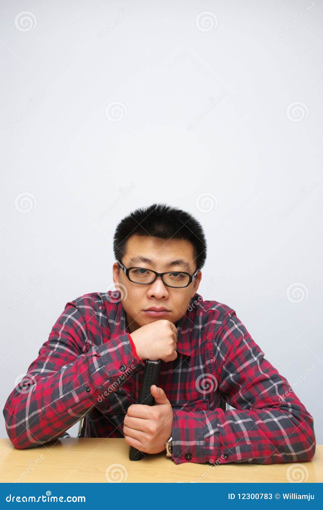 Thinking in office stock image. Image of thinking, face - 12300783