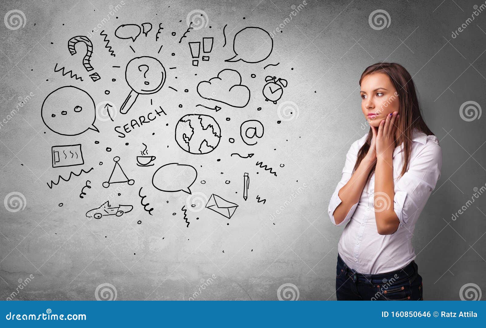 Thinking with Office Problems Stock Photo - Image of leader, routine ...
