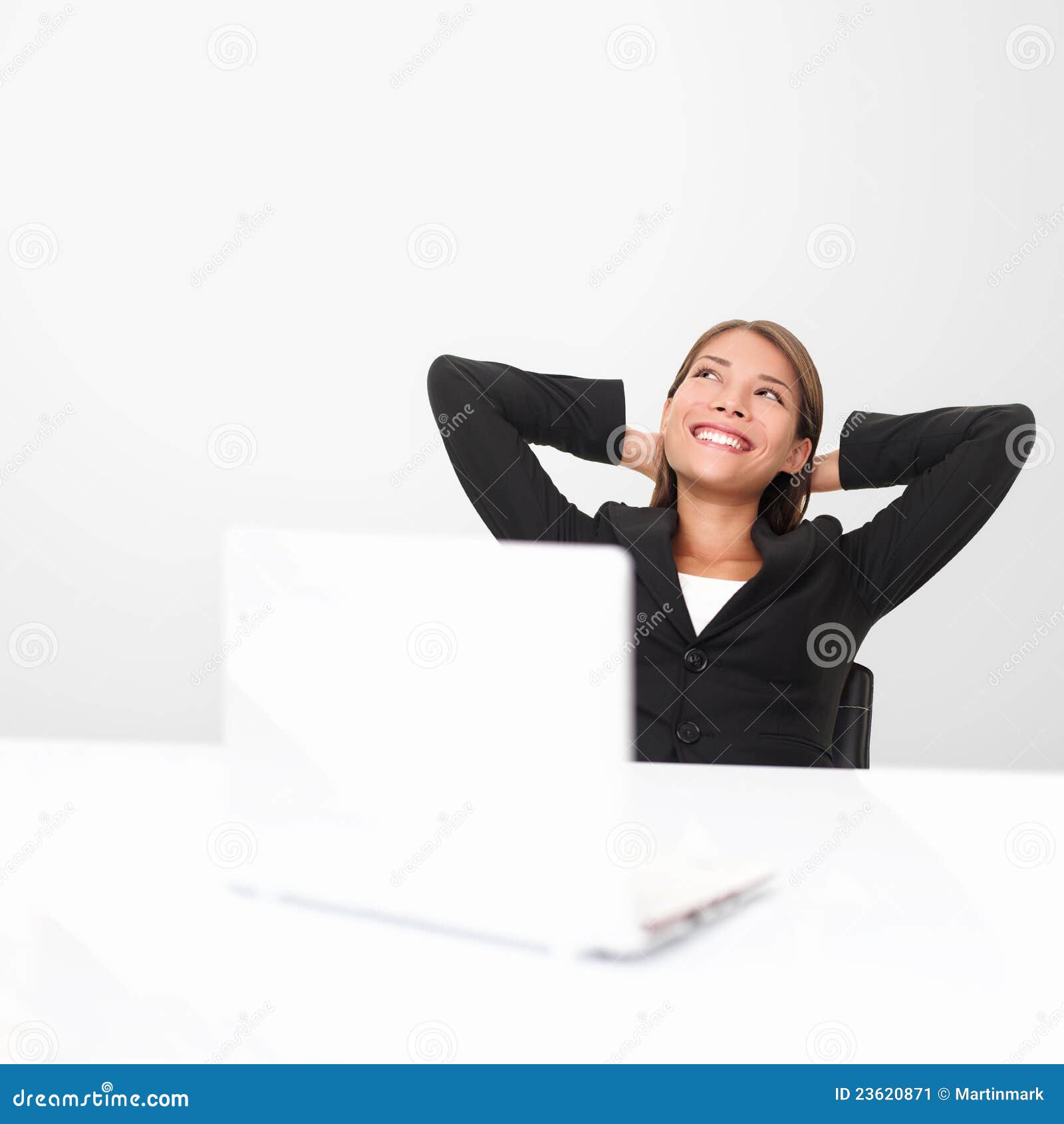 Thinking office worker stock image. Image of concept - 23620871