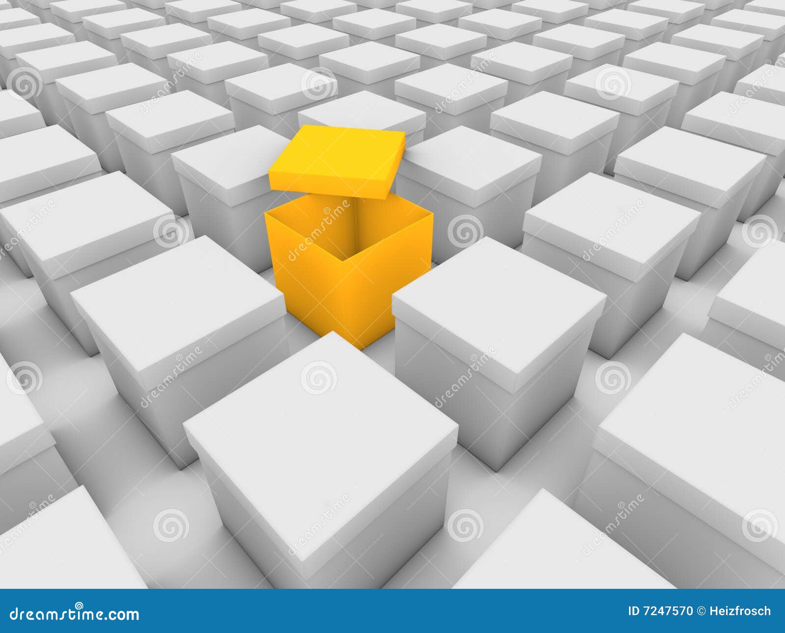 Thinking out of the box stock illustration. Illustration of boxes - 7247570