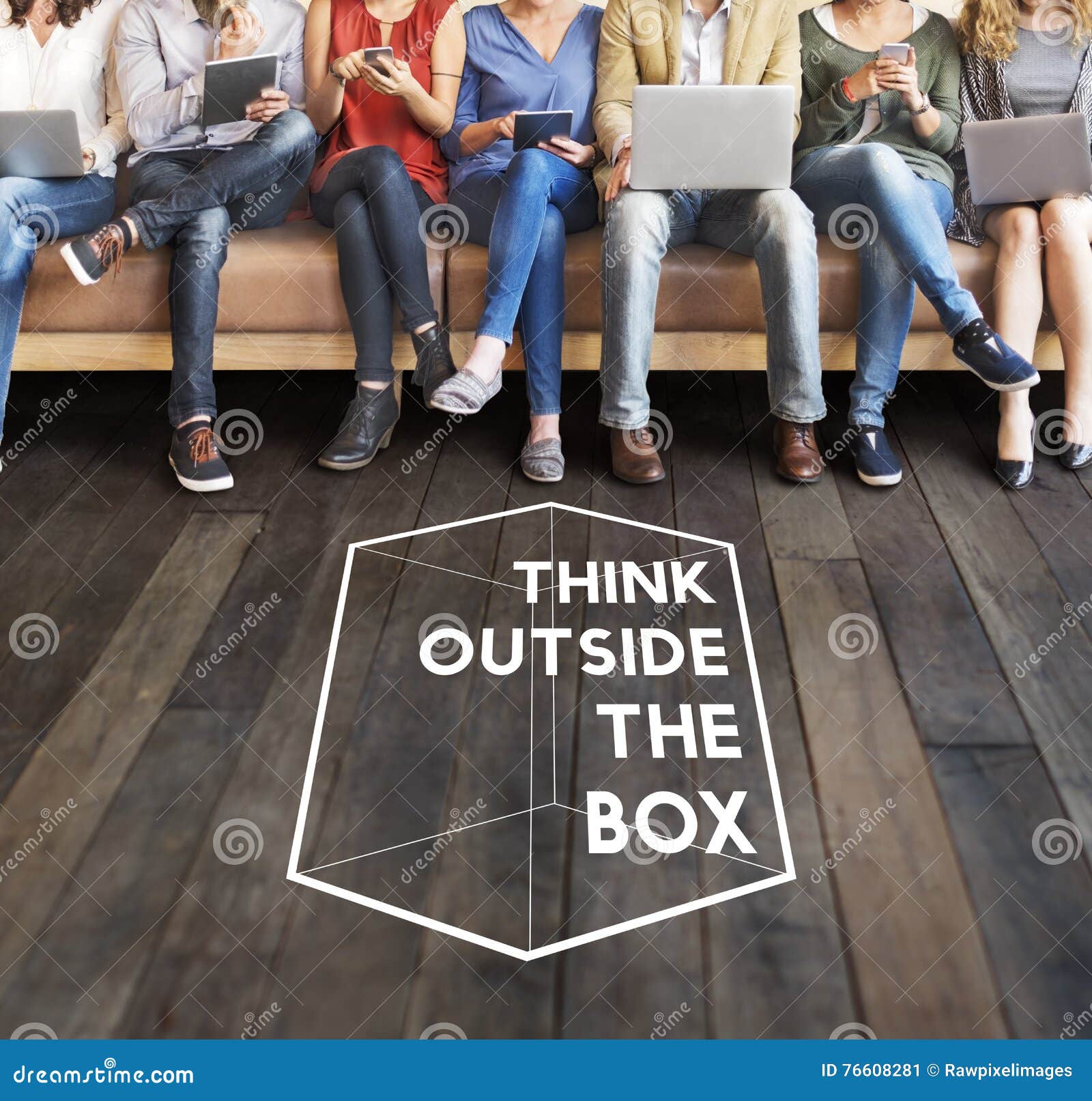 Thinking Out of the Box Concept Stock Image - Image of friendship ...