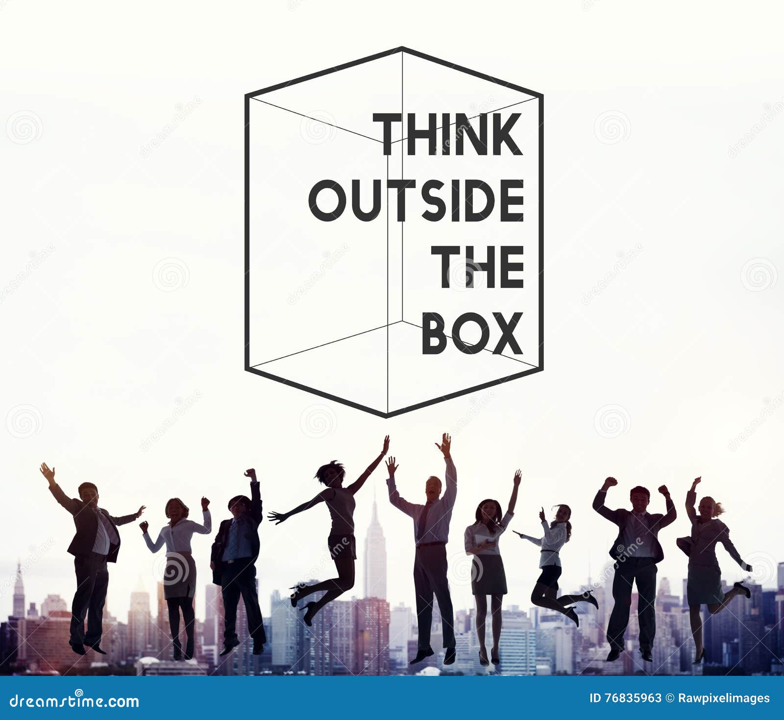Thinking Out of the Box Concept Stock Image - Image of achievement ...
